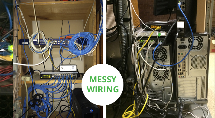 Clean vs. Messy Wiring | JFG Inc